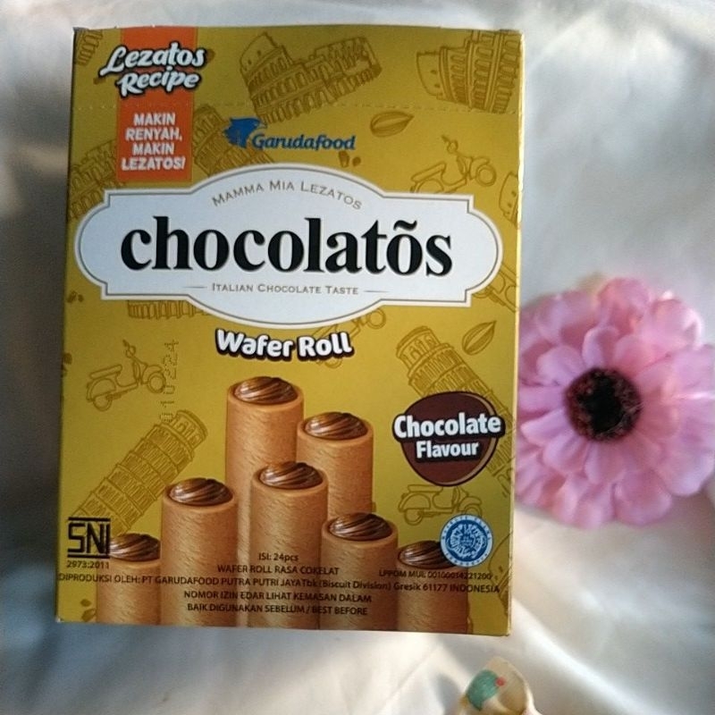 Jual chocolatos coklat per box isi 24 pcs biskuit roll isi coklat ...