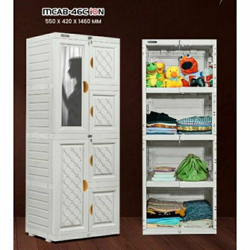 Jual LEMARI BAJU PLASTIK NAPOLLY MINI CABINET MCAB 46 ION / LEMARI ...