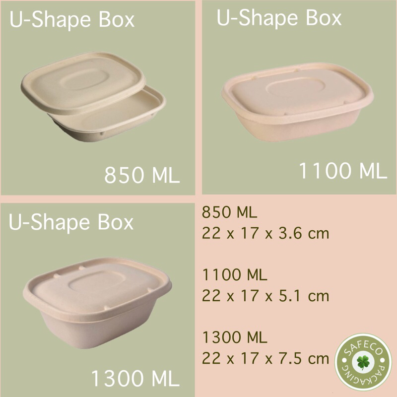 Jual Safeco Packaging Bagasse Sample Set Box Packaging Kotak Tempat ...