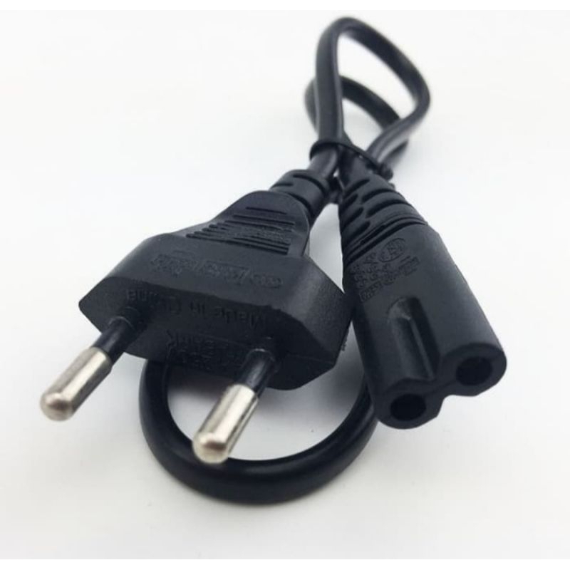 Jual Kabel Power AC Angka 8 Kabel Power AC dua lubang 60cm | Shopee Indonesia