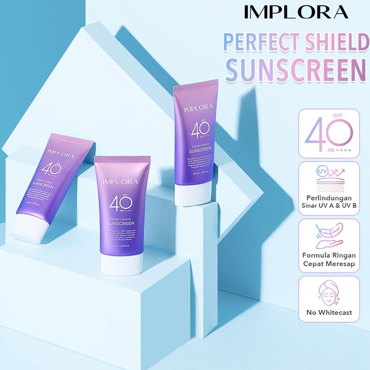 Jual Implora Perfect Shield Sunscreen SPF 40 PA++++ 50ml | Shopee Indonesia