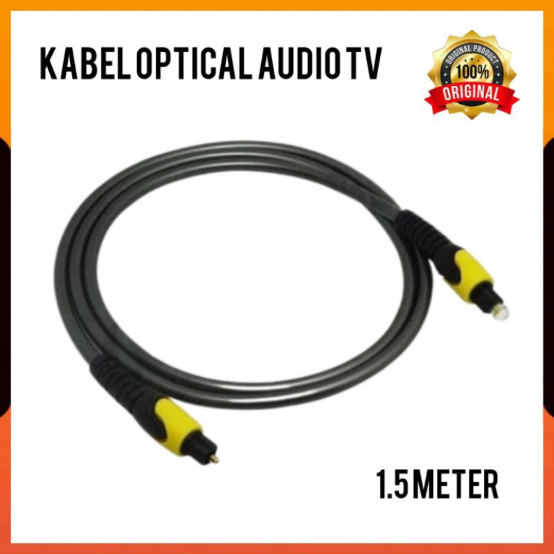Jual (COD) KABEL OPTICAL DIGITAL AUDIO OUT TV 1.5 METER / TOSLINK SPDIF ...