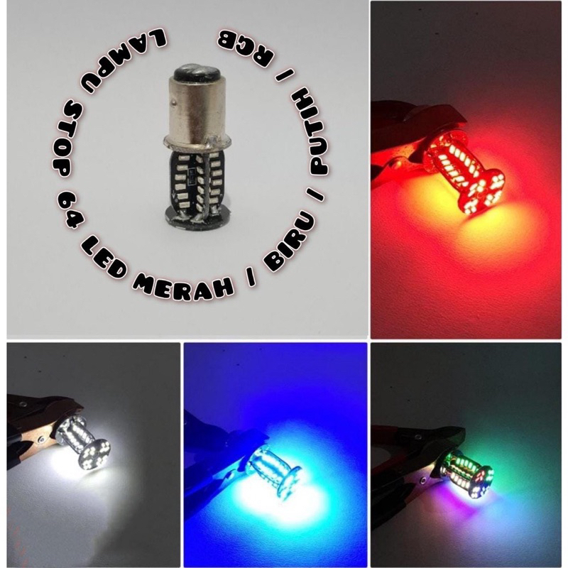 Jual Lampu Stop Rem LED 64 Mata Kedip Led Putar Flash Universal Motor ...