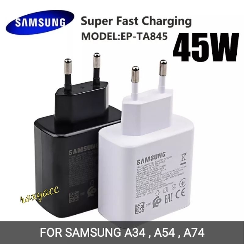 Jual ADAPTER / KEPALA CHARGER 45 WATT SAMSUNG A54 , A34 , A74 SUPER ...