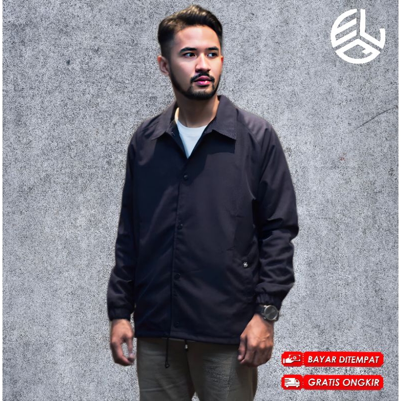 Jual Jaket Coach Polos Coach Jacket Elegan Simple Size M L XL XXL ...