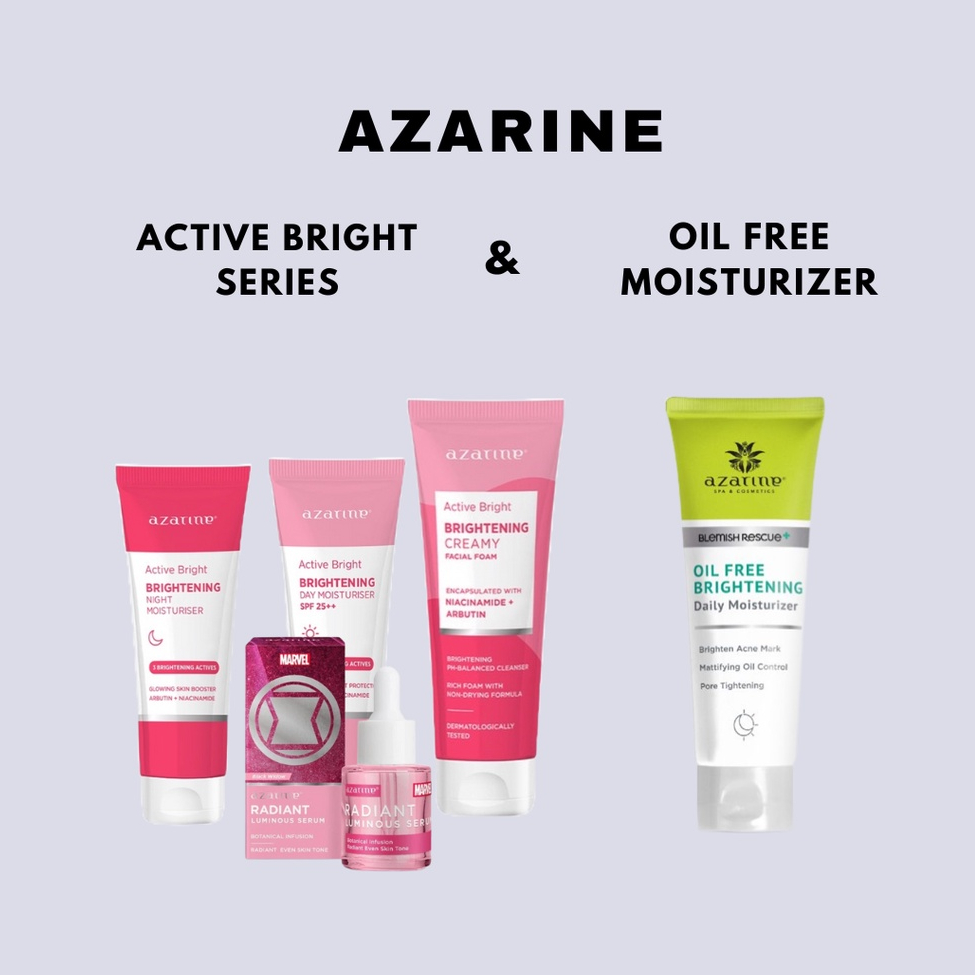 Jual AZARINE Active Bright Series | Oil Free Brightening Daily ...