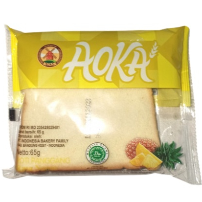 Jual AOKA ROTI PANGGANG 65gr COKLAT VANILA SUSU KEJU MIX FRUITS ...