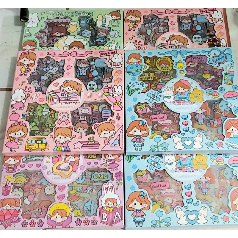 Jual Stiker 2D mix warna 1box 100lembar NEW | Shopee Indonesia