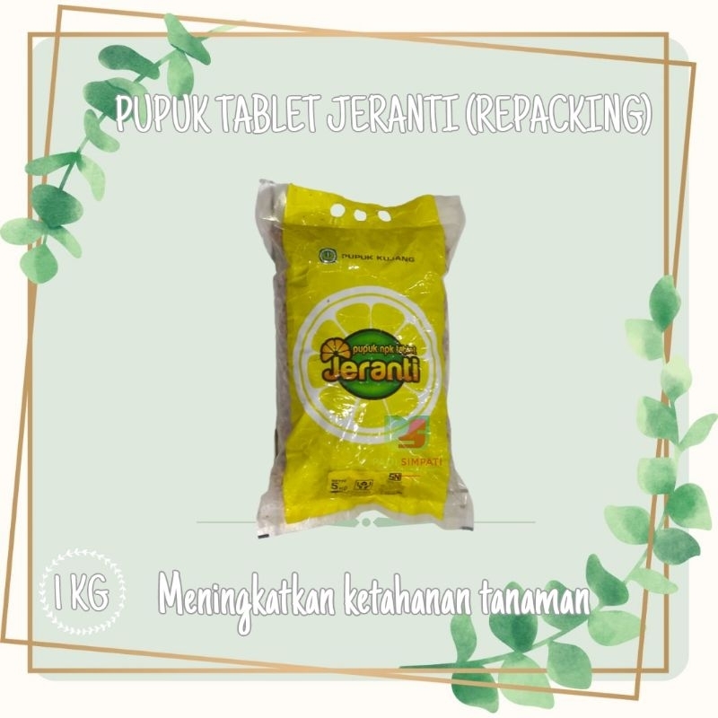 Jual Pupuk Tablet Npk Jeranti Repacking 1 Kg Pupuk Kujang - Pupuk ...