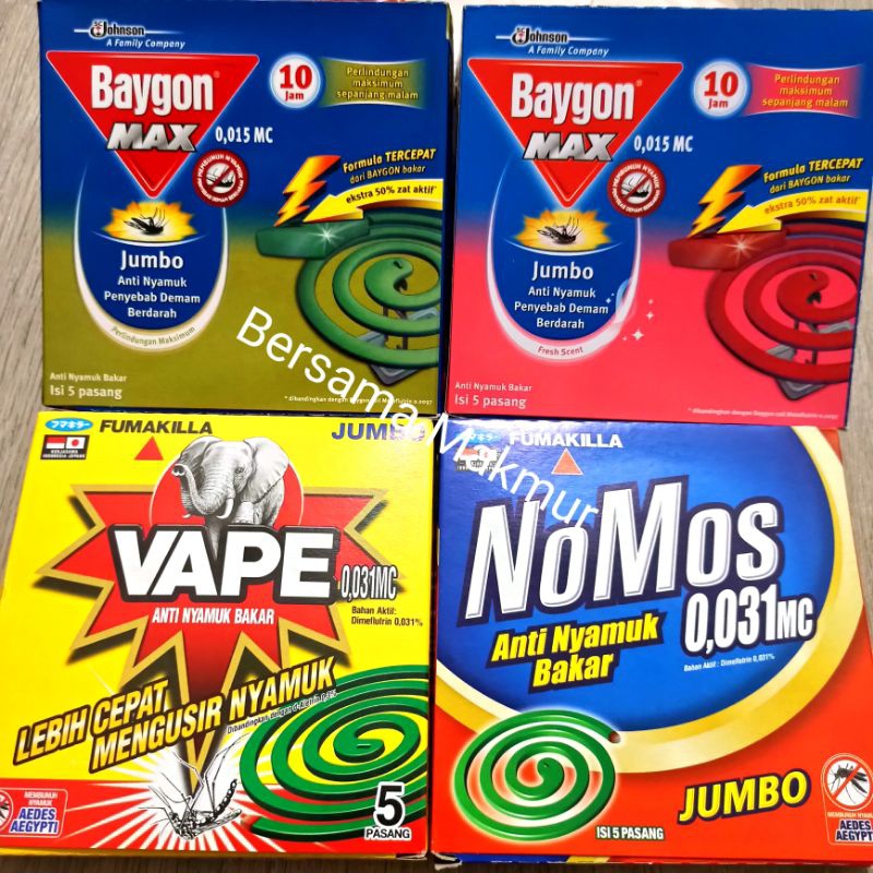 Jual Racun nyamuk bakar Baygon / Nomos / Vape box | Shopee Indonesia