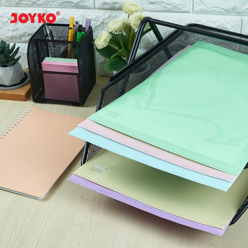 Jual Map L Plastik Bening Clear Sleeves Joyko CS-11-F4 Pastel Color ...