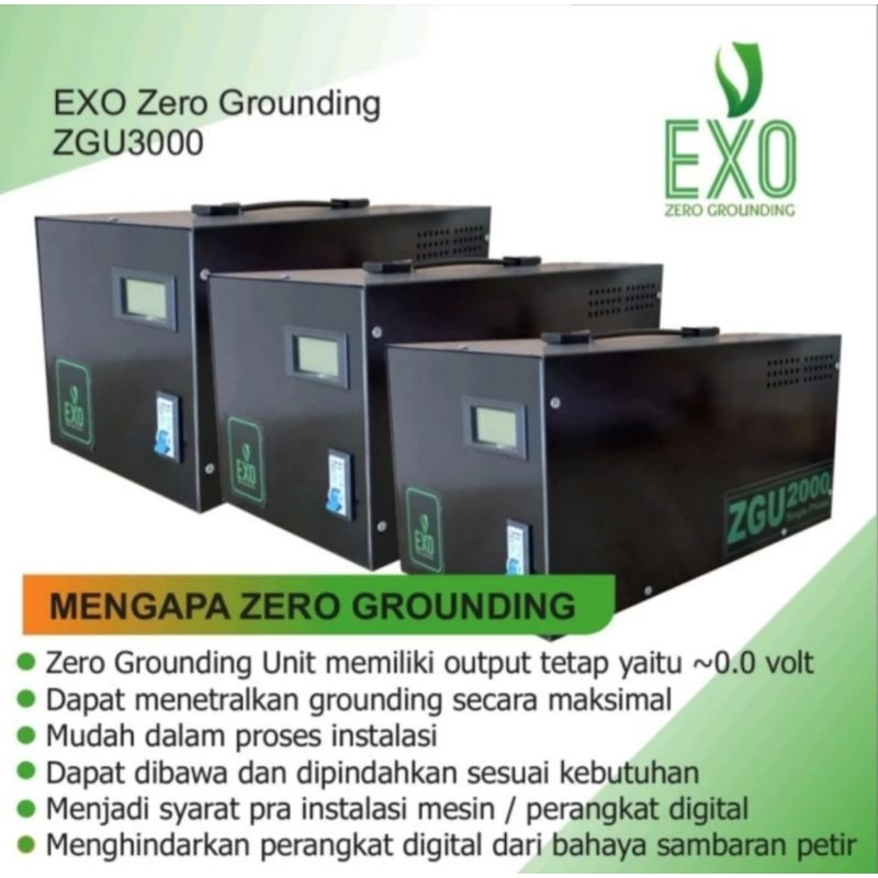 Jual EXO ZERO GROUNDING ZGU 2000 / 3000 / 5000 UNIT 1 PHASE | Shopee ...