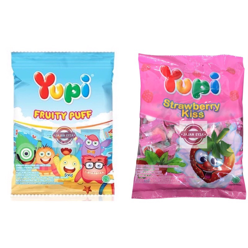 Jual PERMEN YUPI STRAWBERRY KISS SACK / KEMBANG GULA LUNAK JELI RASA ...