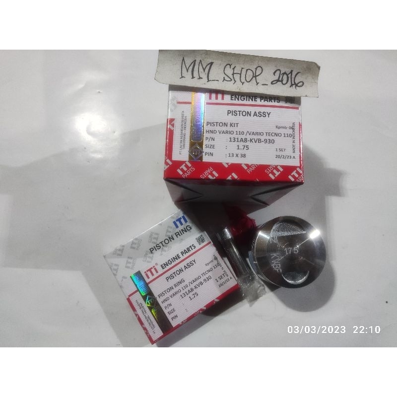 Jual piston kit vario kvb iti oversize std 50 100 150 200 | Shopee ...