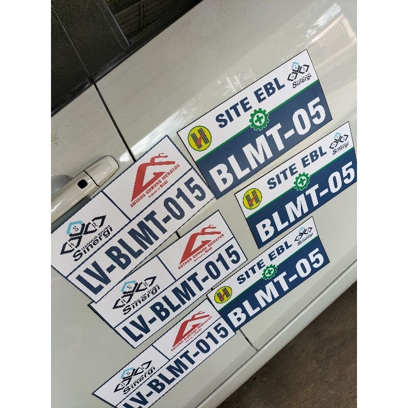 Jual MAGNET Sticker Nomor Lambung mobil Sarana Costum / Bisa Requst ...