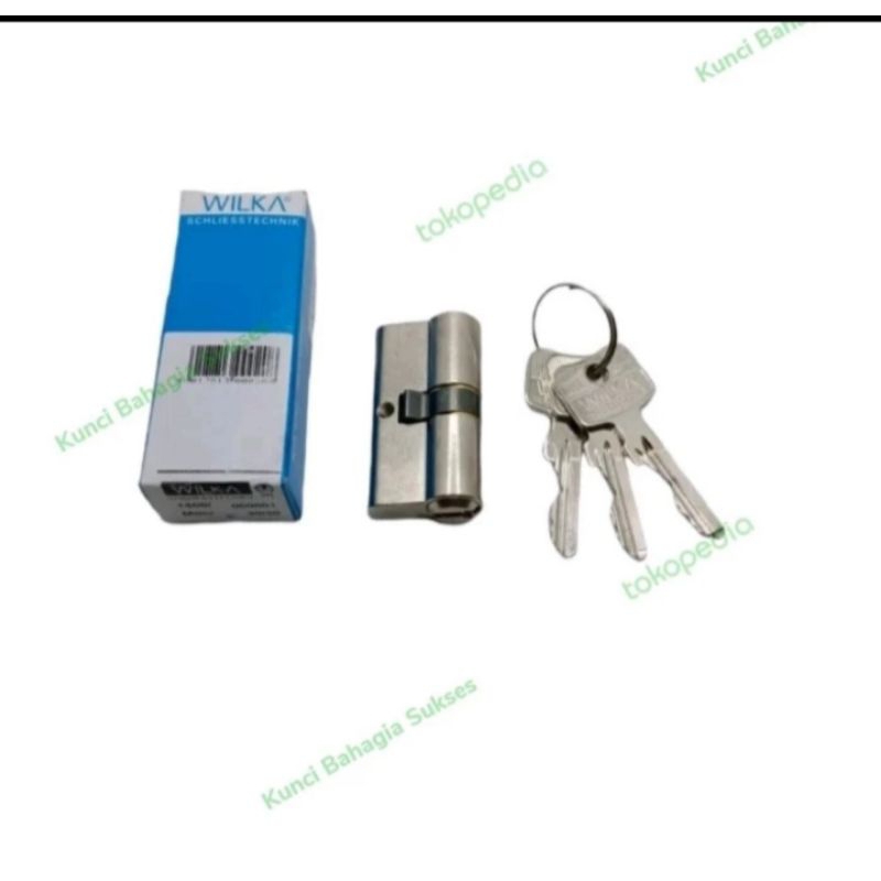 Jual CYLINDER KUNCI WILKA 1400-35+35-NP SILINDER KUNCI PINTU WILKA 70MM ...