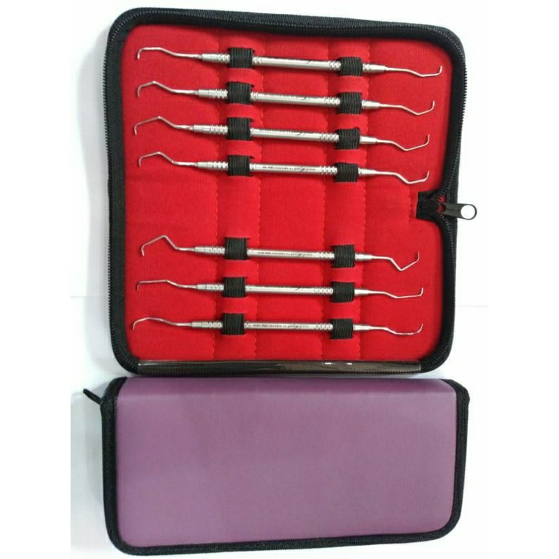 Jual Currete gracey set isi 7 pieces Medixpert AKL / Dental instrument Kuret gracey stainless ...