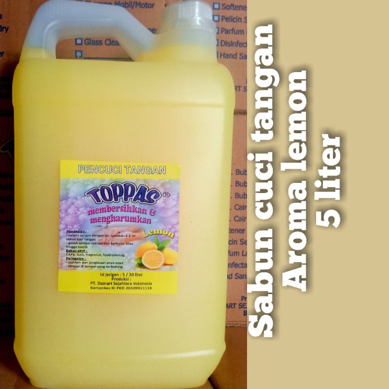 Jual Sabun Cuci Tangan 5 liter Merk Toppas / Hand Soap | Shopee Indonesia