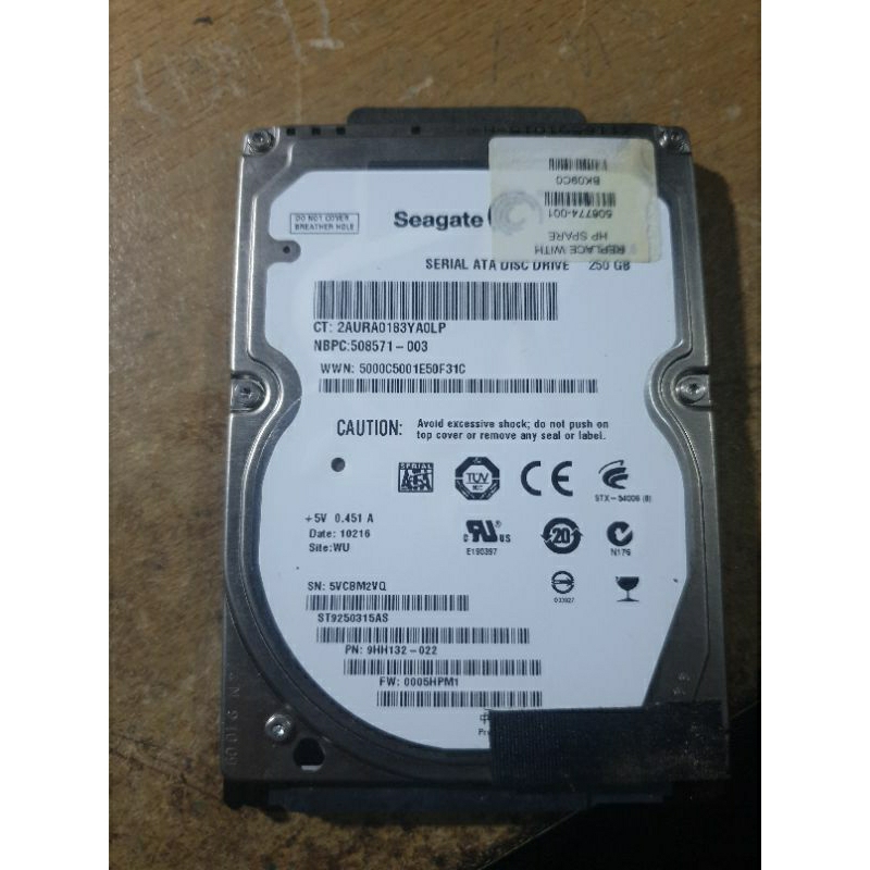 Jual hardisk laptop/notebook merek seagate kondisi normal 100% sudah ...