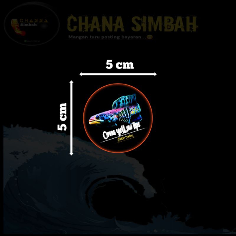 Jual STICKER AQUARIUM IKAN CHANA | SNAKEHEAD FISH | Shopee Indonesia