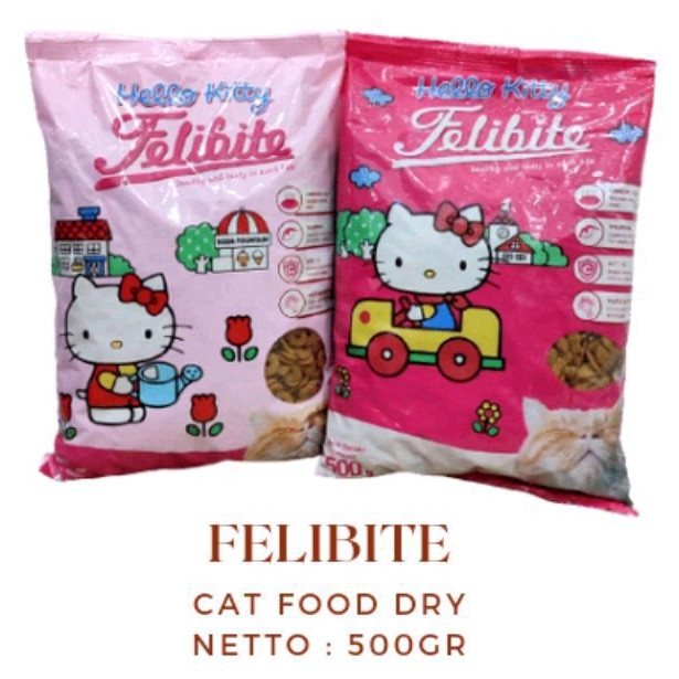 Jual Makanan Kucing Felibite Hello Kitty Dry Food 500gr | Shopee Indonesia