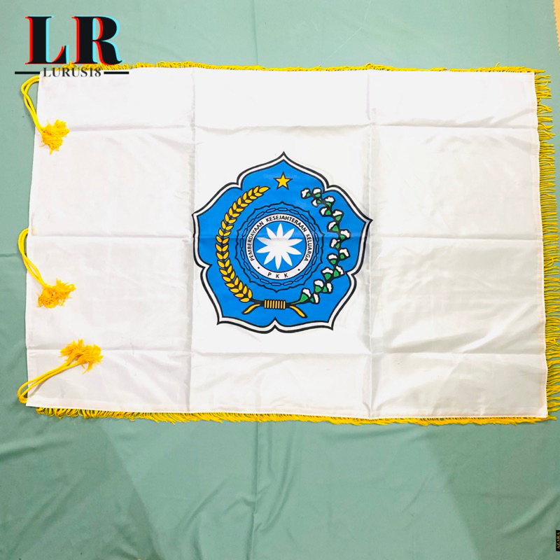 Jual BENDERA PKK MURAH BEST SELLER RUMBAI PINGGIRAN KUNING SABLON DUA ...
