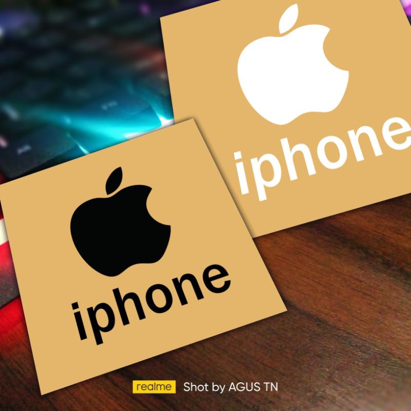 Jual Stiker iphone STICKER IPHONE TULISAN DAN LOGO APPLE STIKER CUTTING ...