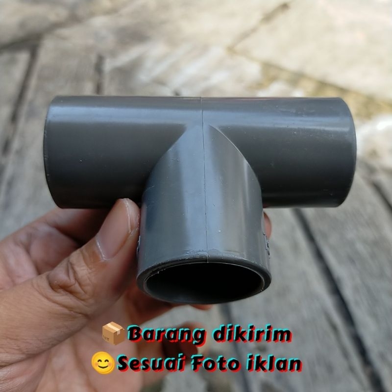Jual Tee Pvc polos 1" inch AW | T pvc 1 inch sambungan T pipa paralon pvc | Shopee Indonesia