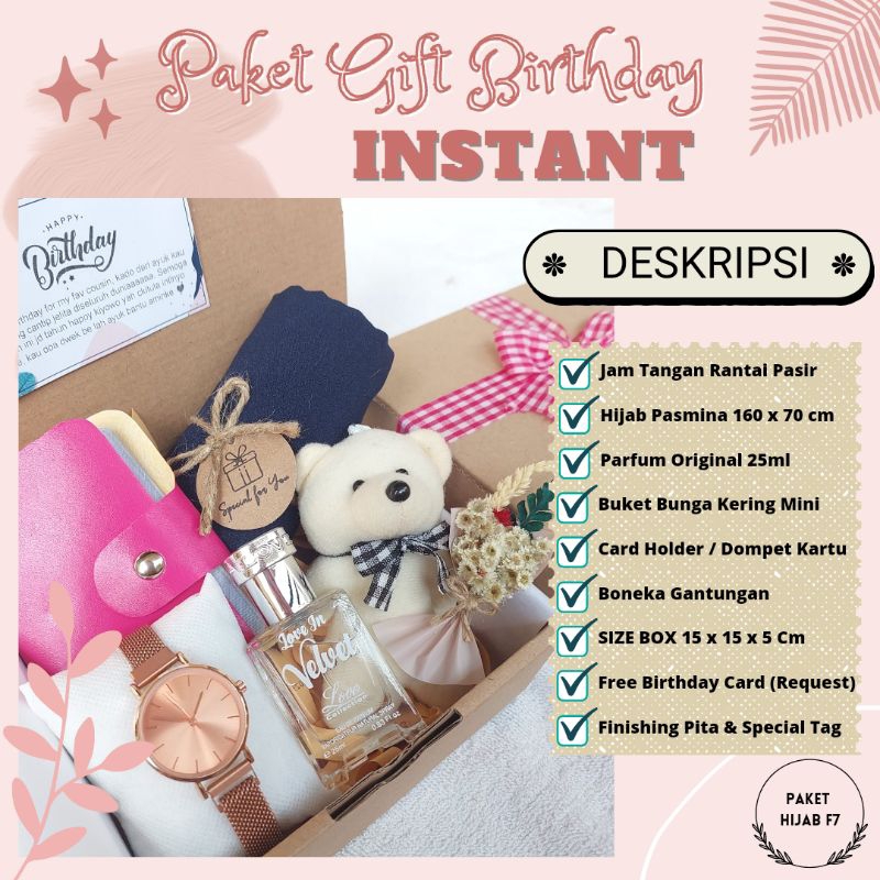 Jual Paket Gift Box Cewek Hampers Ulang Tahun Paket Kado Wisuda Coklat ...