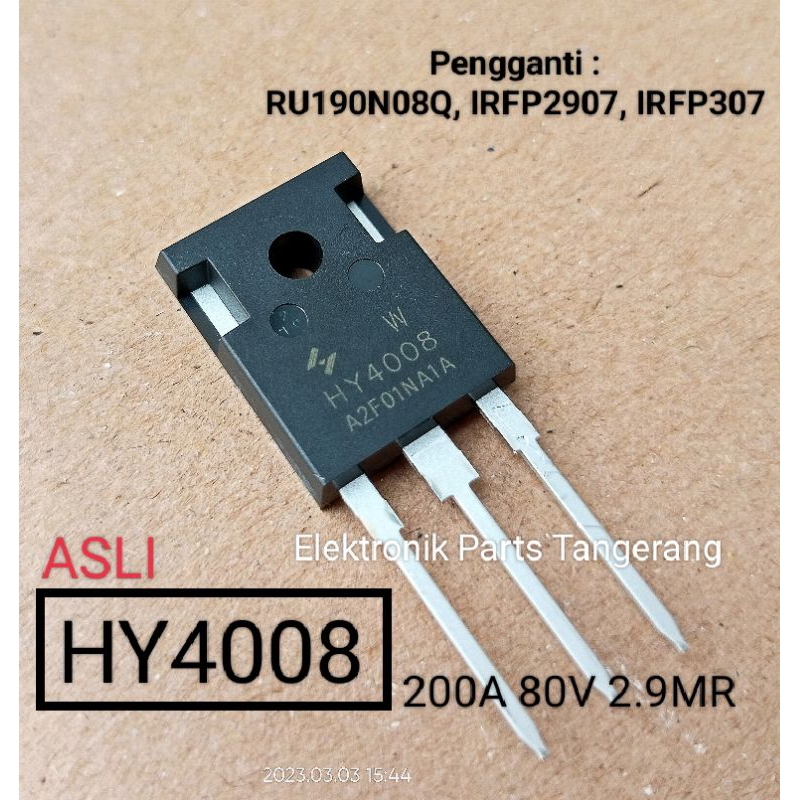 Jual HY4008 ASLI MOSFET HY4008W ORIGINAL TRANSISTOR HY4008 MOSFET N-Channel 200A 80V 2.9mR TO ...