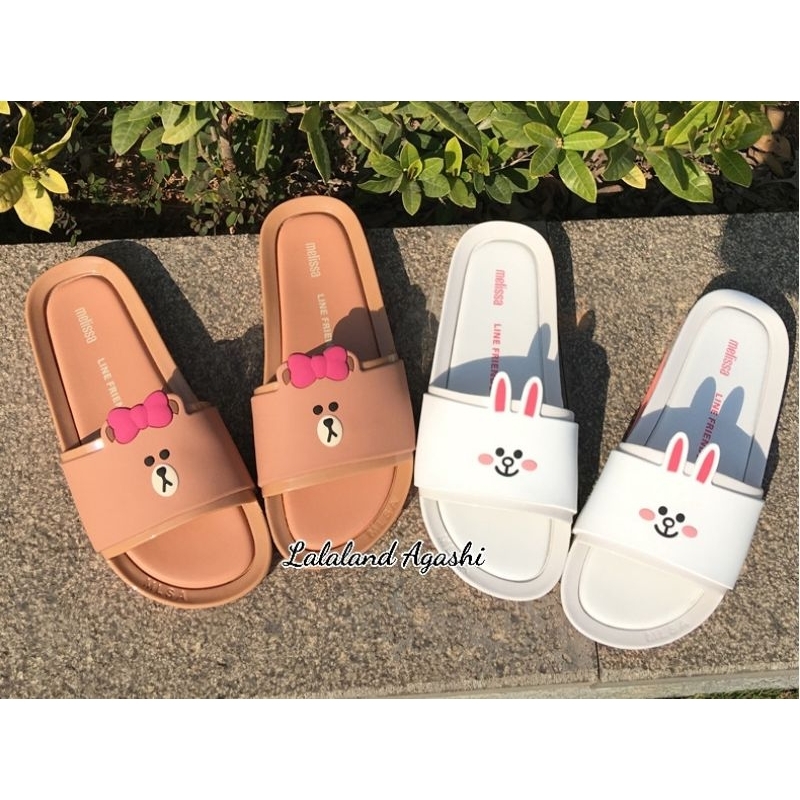 Jual Melissa beach slide Ad line friends /sandal melissa line choco ...