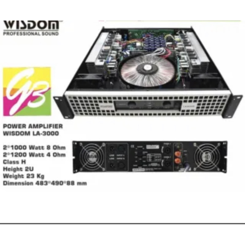Jual Power Ampli / Amplifier Wisdom LA3000 | Shopee Indonesia