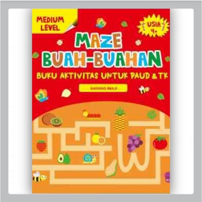 Jual Buku Anak Maze Buah-Buahan, Buku Aktivitas untuk PAUD dan TK ...