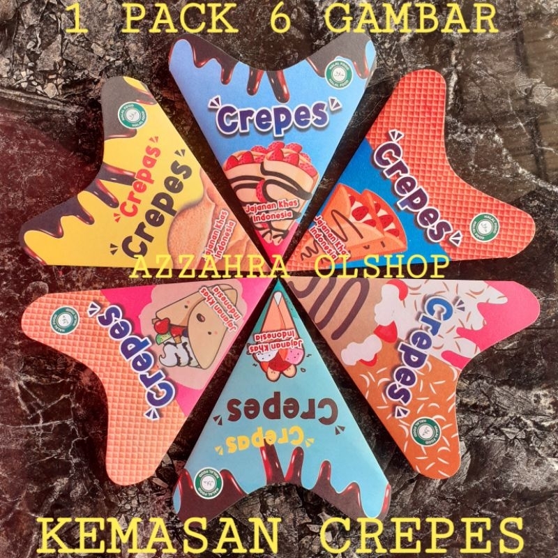 Jual PAPER LUNCH CREPES KRAFT 4/6 GAMBAR 100 PCS/ TEMPAT MAKAN CREPES ...
