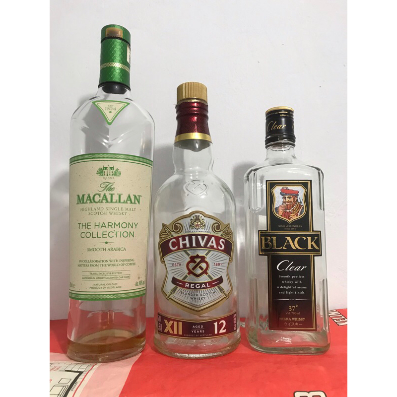 Jual botol bekas minuman miras 750ml / botol koleksi / botol pajangan | Shopee Indonesia