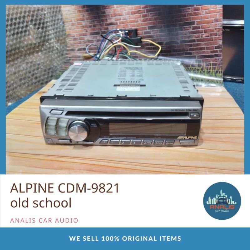 Jual Head Unit Single Din ALPINE CDM-9821 old school original | Shopee Indonesia