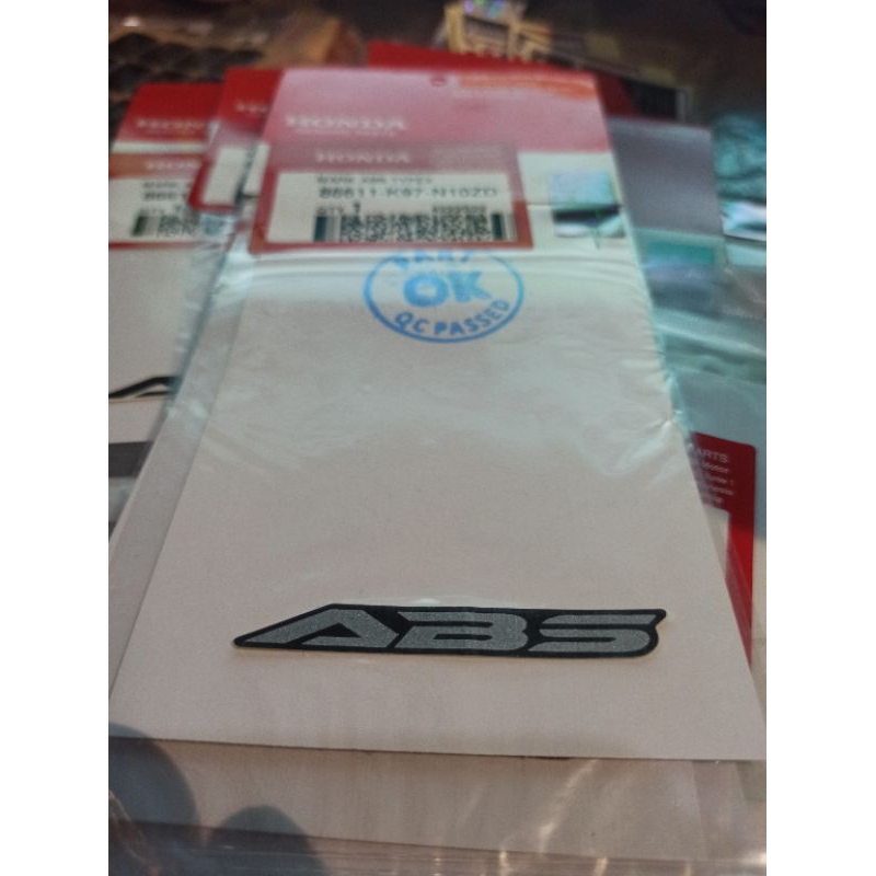 Jual Mark ABS TYPE 2 Emblem Sticker Abs Original Honda Genuine Parts ...