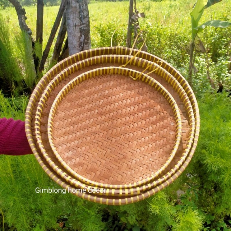 Jual TAMBIR BULAT | TAMPAH BAMBU | WADAH TUMPENG | Shopee Indonesia