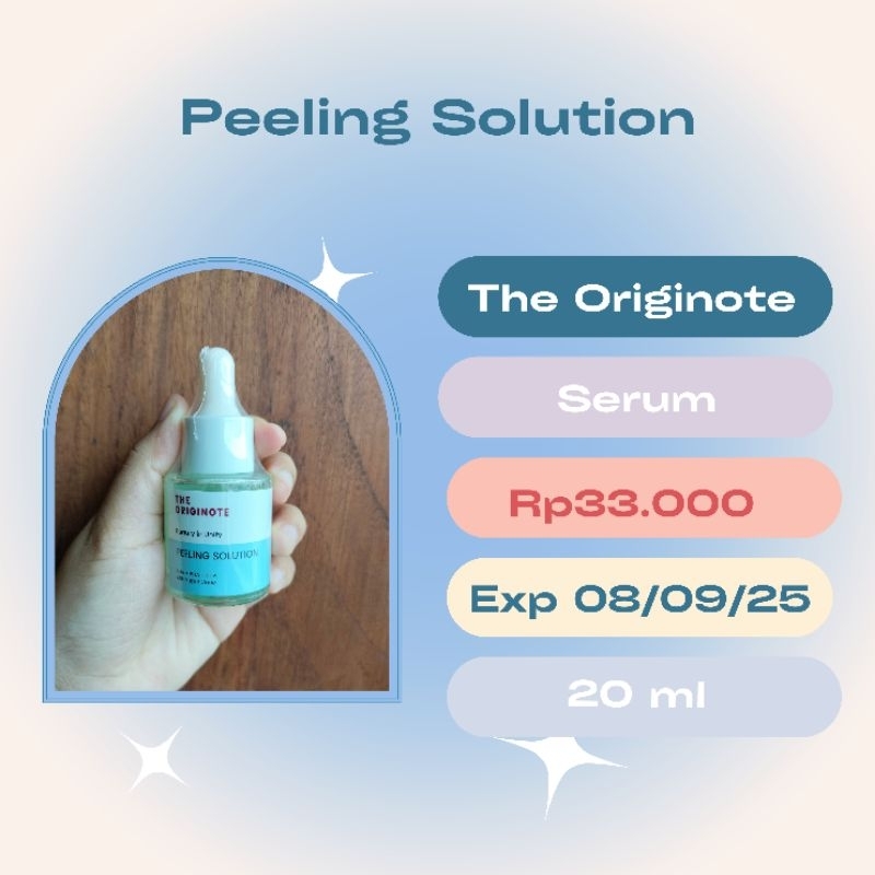 Jual The Originote Peeling Solution Serum 20 ml | Shopee Indonesia