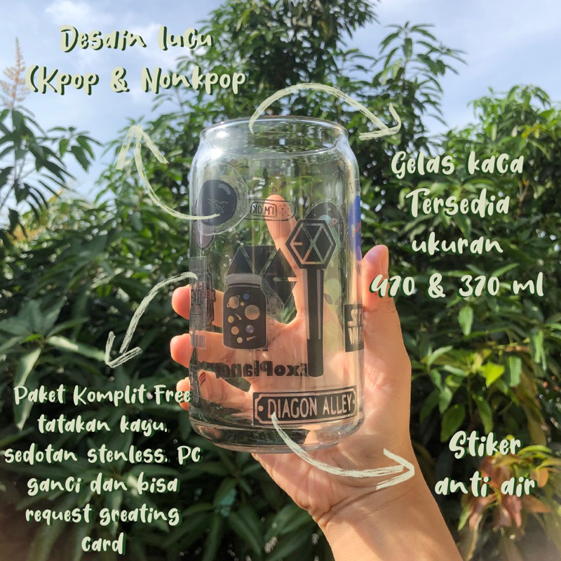 Jual GIFT BOX / HAMPERS Gelas Kaca Bulat 470 ml aesthetic | Shopee ...