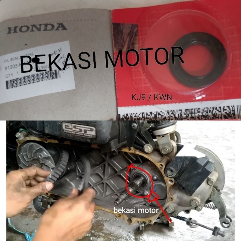 Jual 91202-KJ9 KWN 20x32x6 sil pulley seal as puli honda beat spacy scoopy vario 110 genio beat ...
