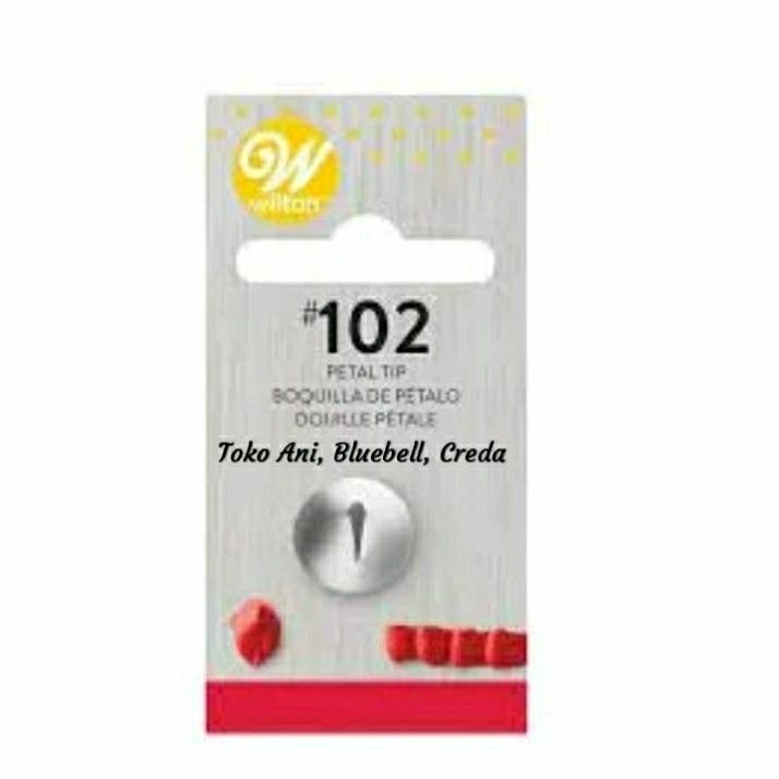 Jual Wilton standard petal tip #102 / Wilton spuit kelopak mawar no.102 ...
