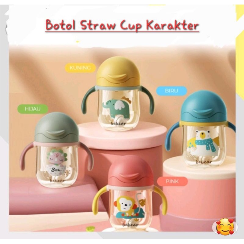Jual Botol Straw Cup Karakter Botol Bayi Sedotan 6m+ | Shopee Indonesia