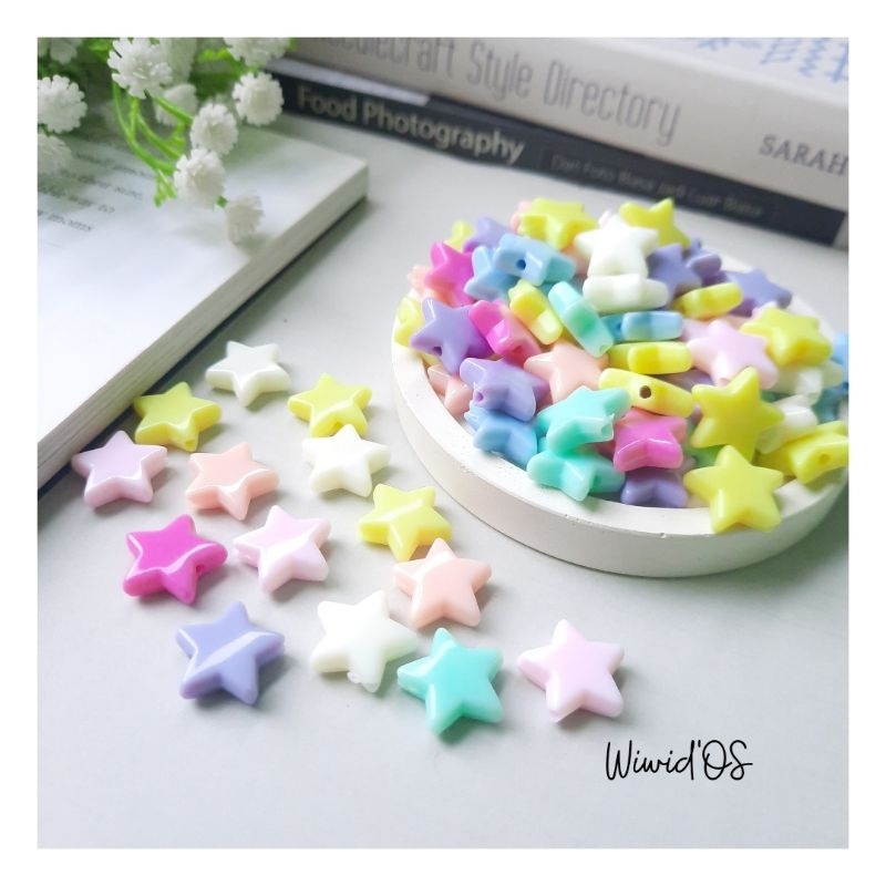 Jual (25 biji) MANIK PLASTIK BINTANG 12 mm | Shopee Indonesia