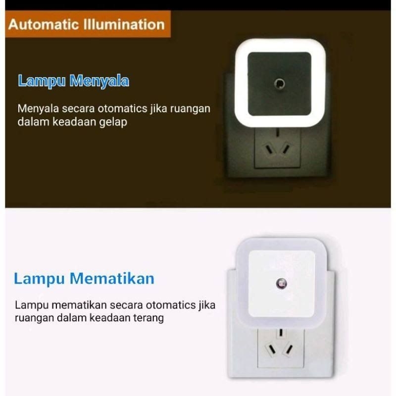 Jual Lampu Tidur Malam Sensor Kotak / Sleep Mini Lamp / Lampu Tidur ...