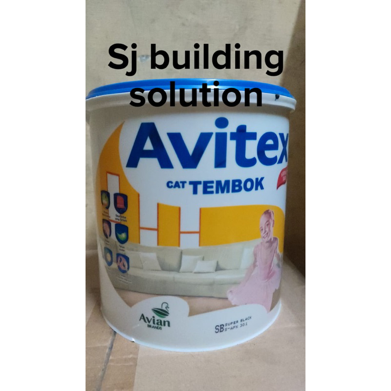 Jual Cat Tembok Avitex 5kg 5 kg Cat dinding Putih Galon avitex Ready ...