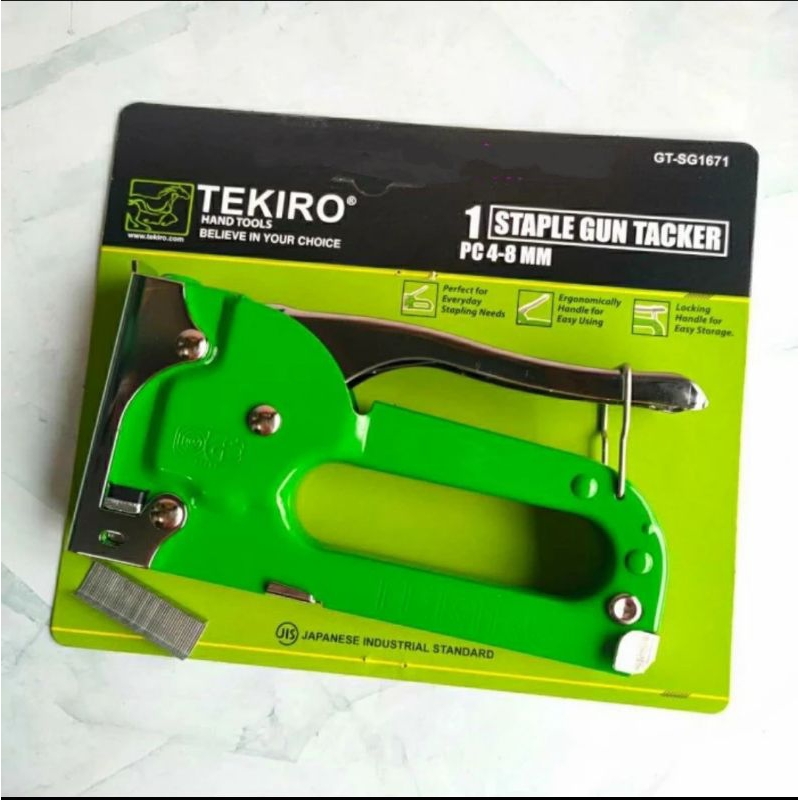 Jual Tekiro tembakan Staples standar / staple gun tacker | Shopee Indonesia