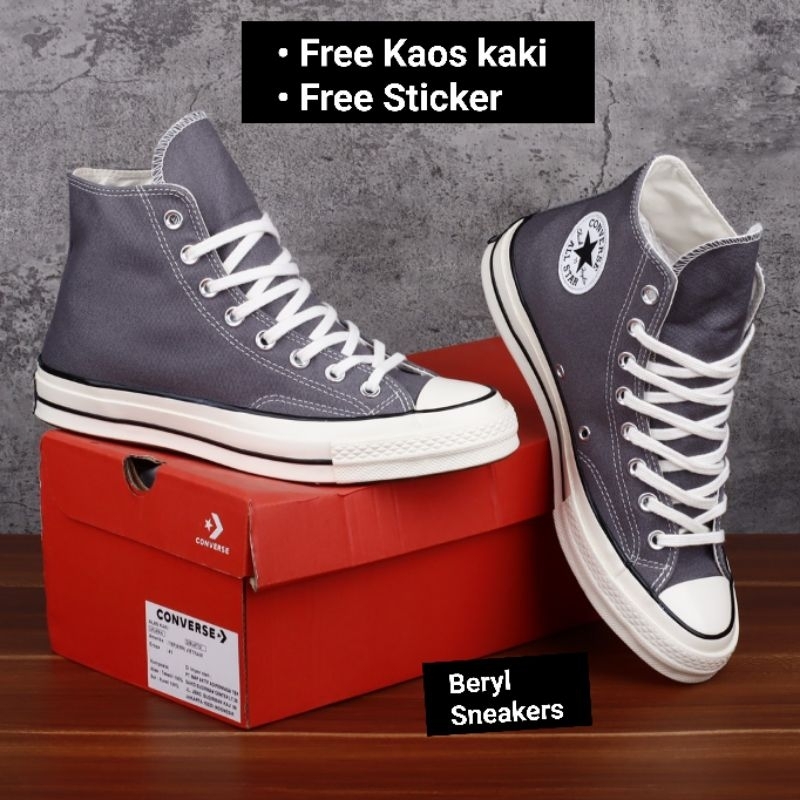 Jual Sepatu Converse 70s HI Gray / Converse 70s Hight Gray / Converse ...
