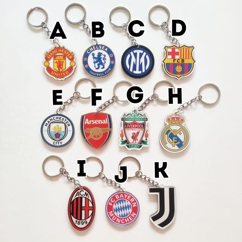 Jual Keychain Logo Klub Sepak Bola Football Club Soccer Gantungan Kunci ...