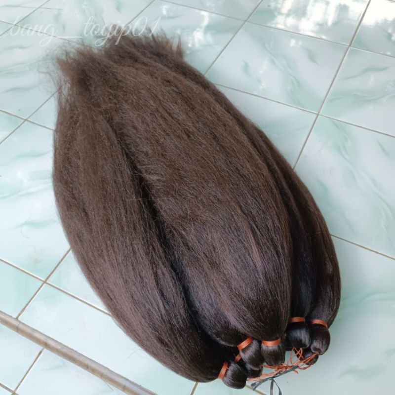 Jual Rambut cemara / rambut sambung warna coklat halus | Shopee Indonesia
